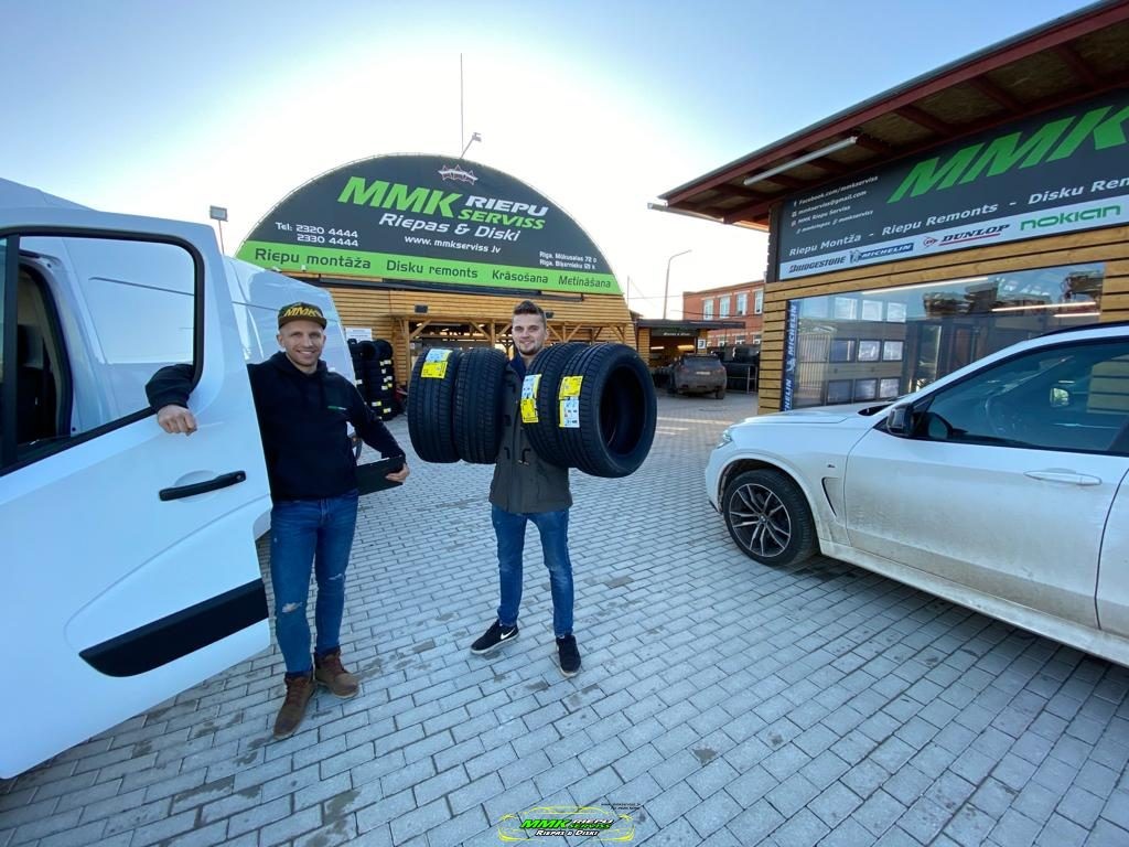 Riepu un disku piegāde uz mājām • MMK Riepu Serviss